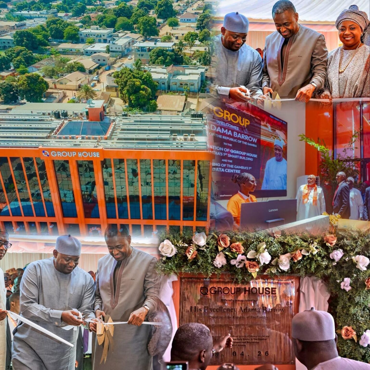 President Barrow Inaugurates Q Group House: Milestone in Gambia’s ...